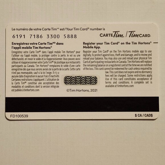Tim Hortons | Accents | 22 Tim Hortons Gift Card Brand New And Unused ...